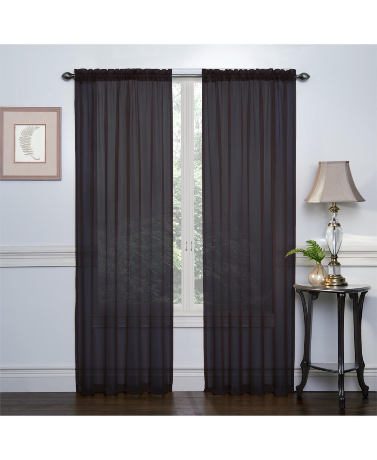 Click here for GoodGram Set of 2 Light Weight Basic Sheer Voile R... prices