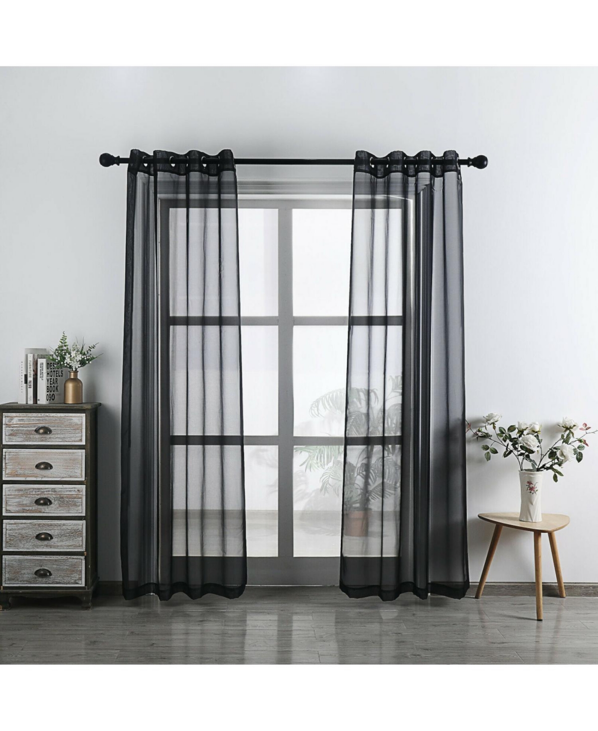 Click here for Kate Aurora 2 Piece Designer Sheer Voile Grommet T... prices