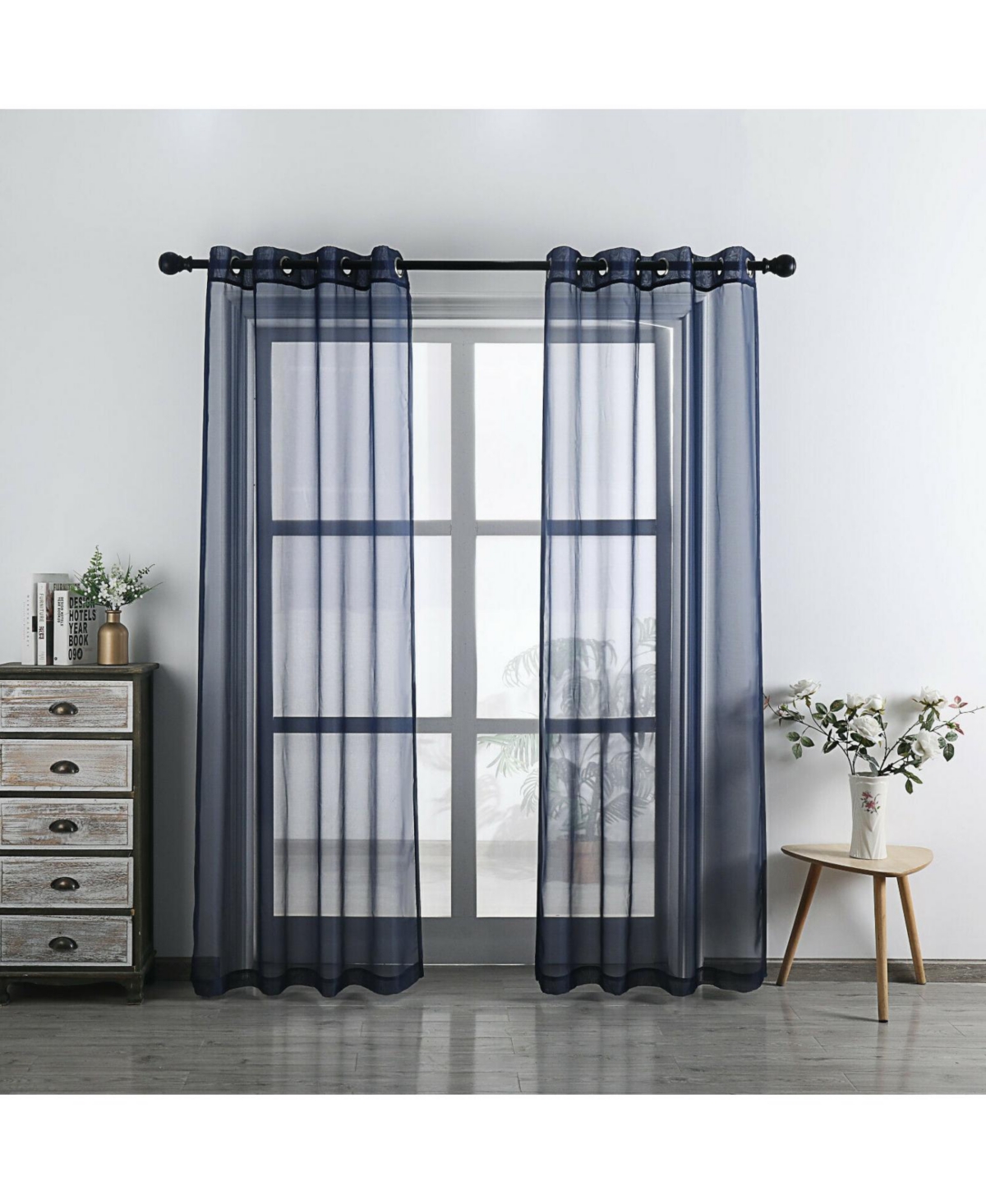 Click here for Kate Aurora 2 Piece Designer Sheer Voile Grommet T... prices