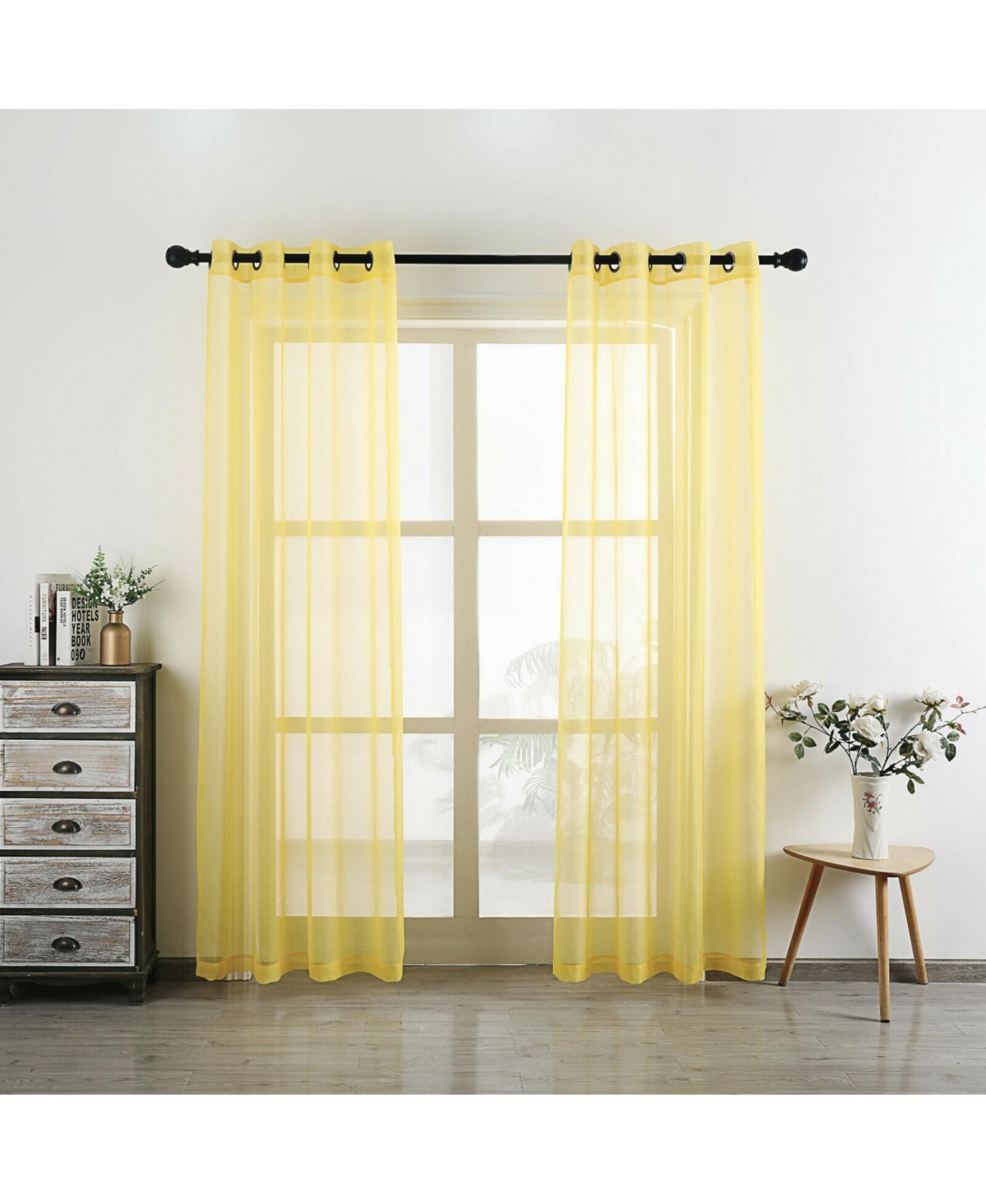 Click here for Kate Aurora 2 Piece Designer Sheer Voile Grommet T... prices