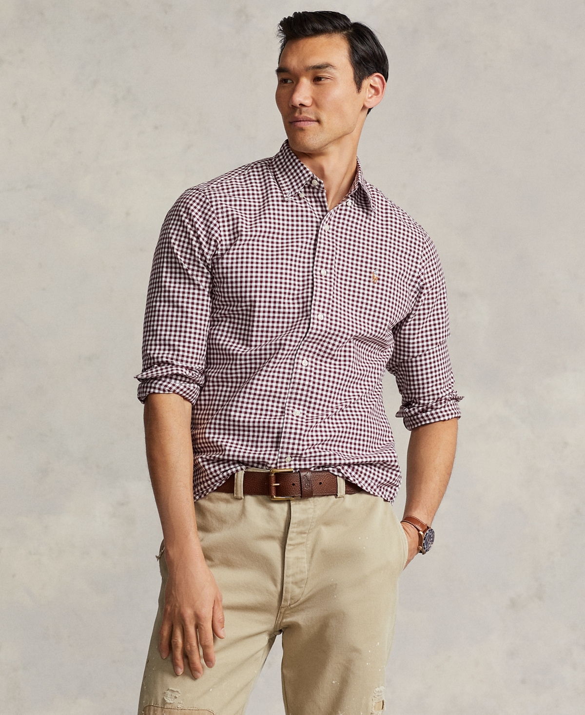 Click here for Polo Ralph Lauren Mens Classic-Fit Gingham Oxford... prices