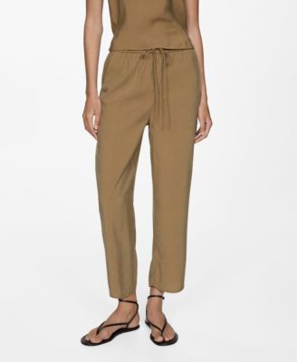 Mango Women's Modal Straight Pants - Macy's