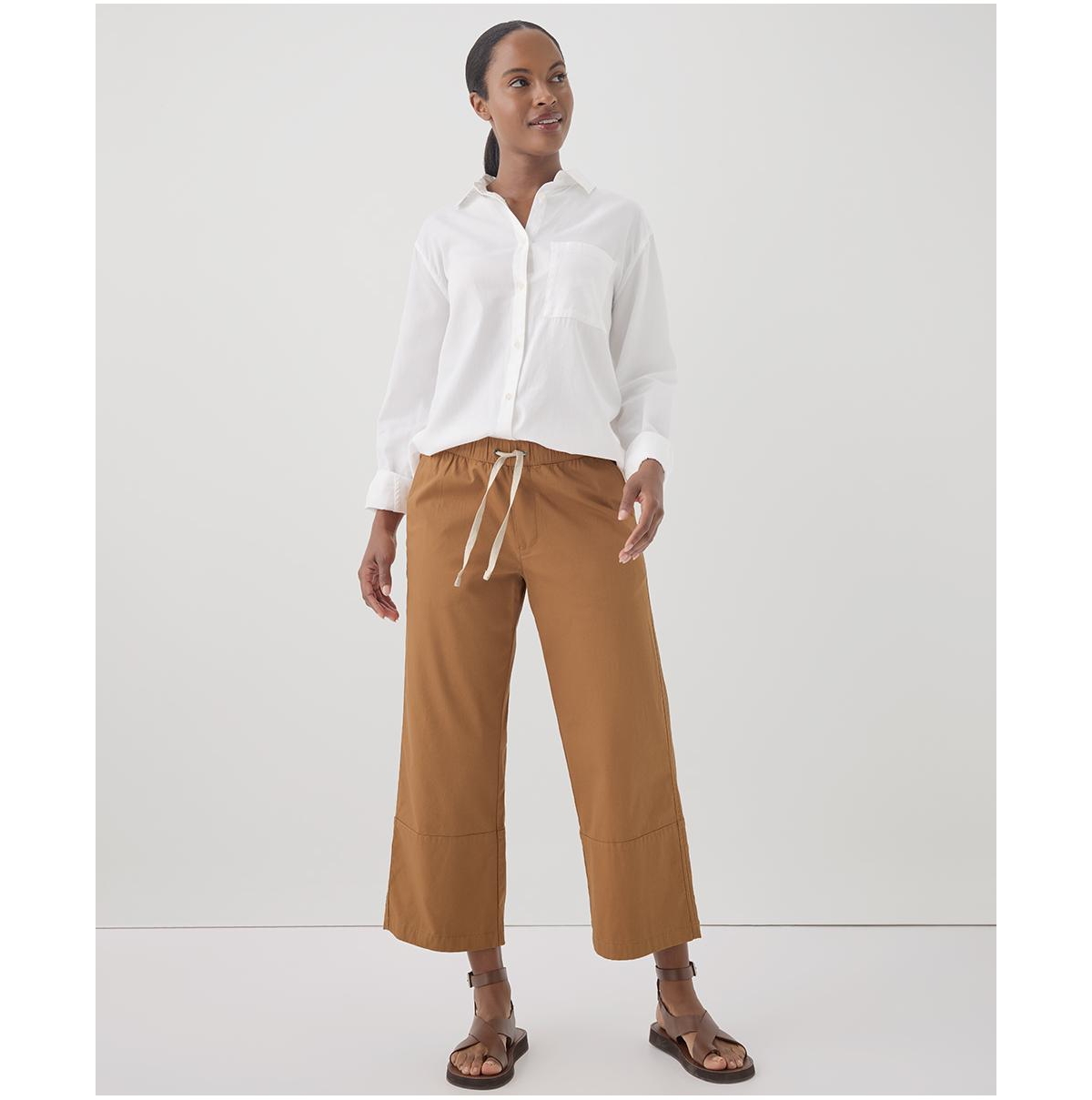 Click here for Pact Womens Organic Cotton Daily Twill Crop Pant -... prices
