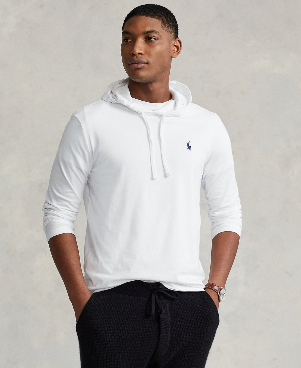 Click here for Polo Ralph Lauren Mens Jersey Hooded T-Shirt - Whi... prices