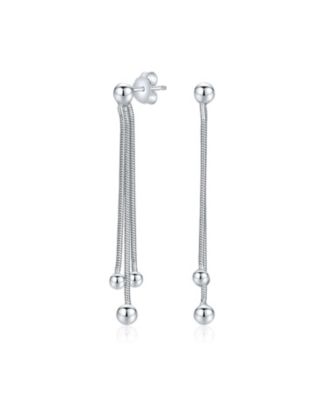 Bling Jewelry Minimalist Geometric Tassel Fringe Linear Chain Ball ...