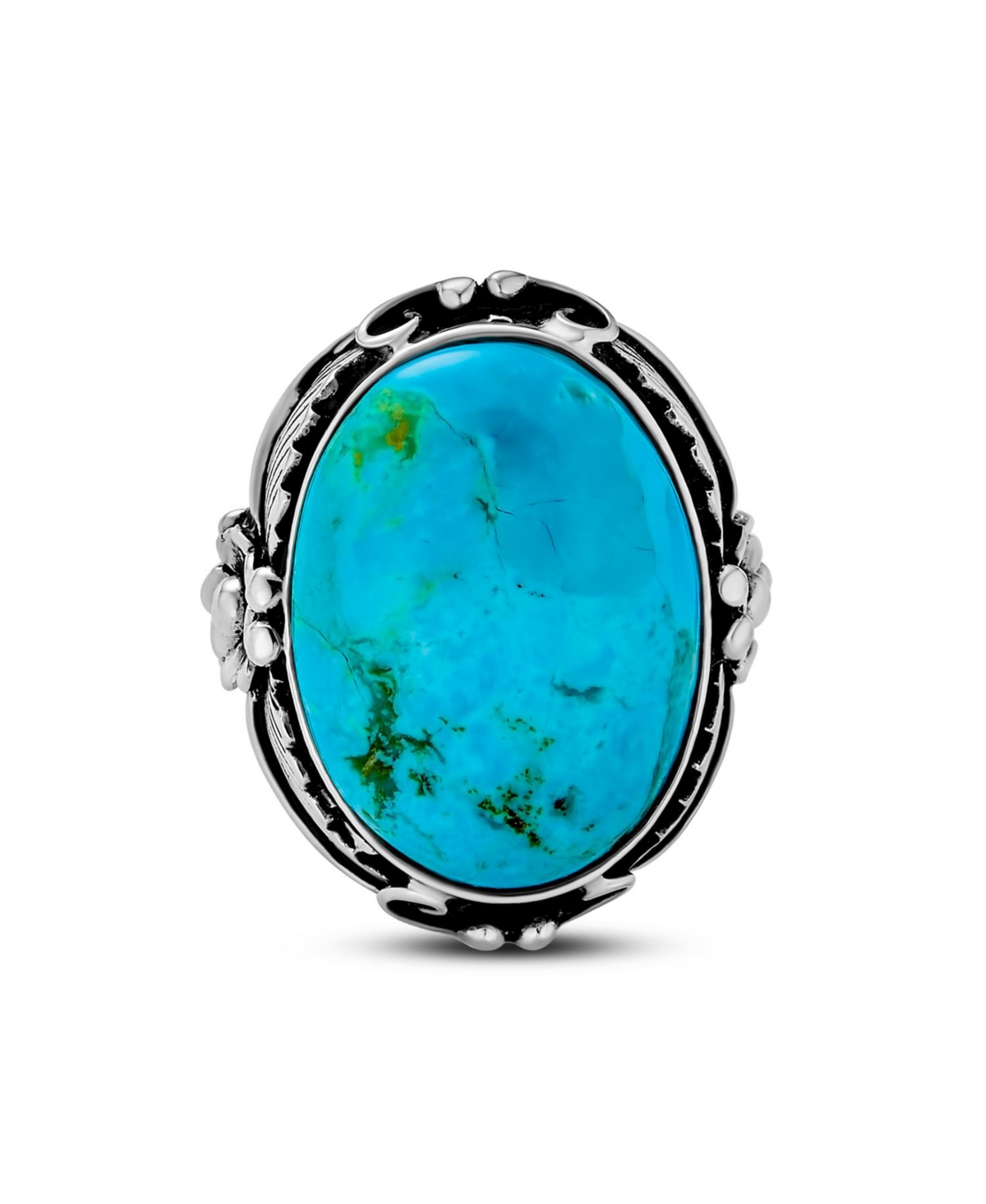 Click here for Bling Jewelry Leaf Large Oval Natural Turquoise St... prices