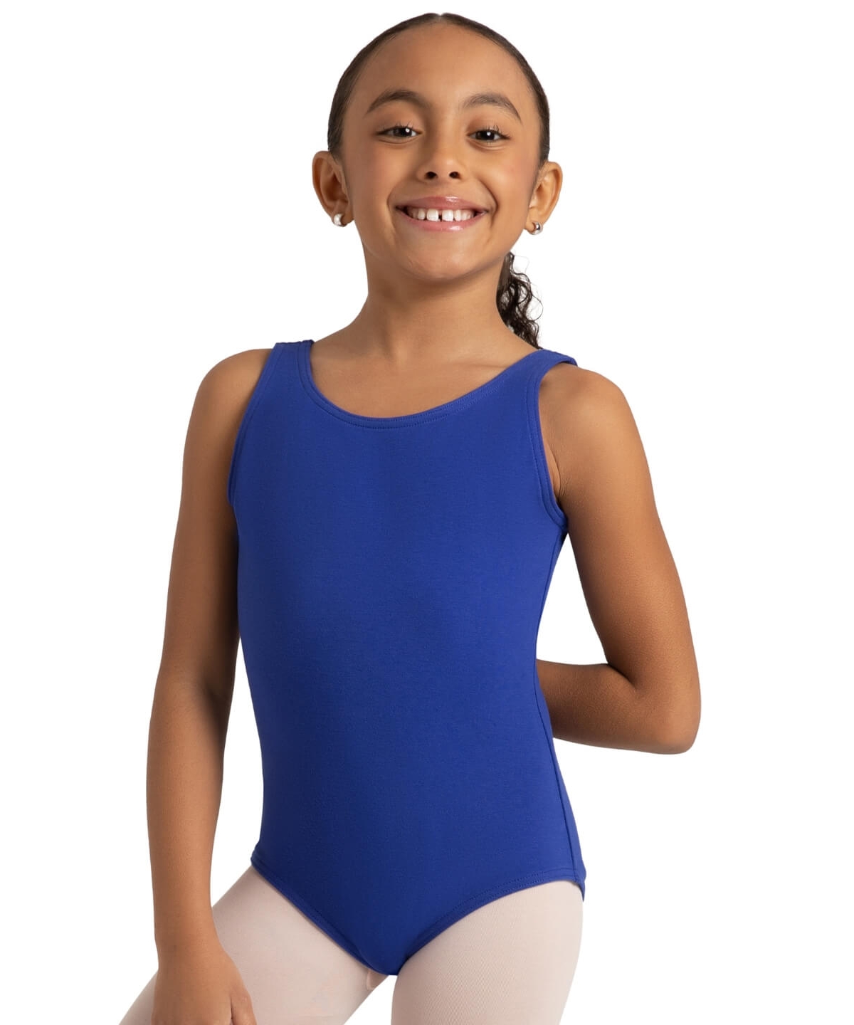 Click here for Capezio Girls High-Neck Tank Leotard - Royal blue prices