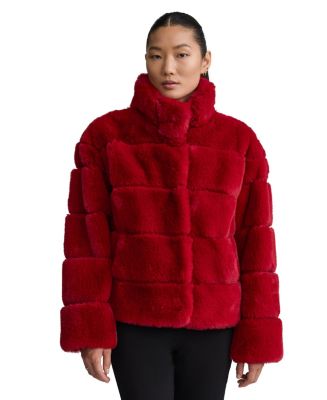 NVLT Women's Bold Stripe Faux Fur Eva Jacket - Macy's
