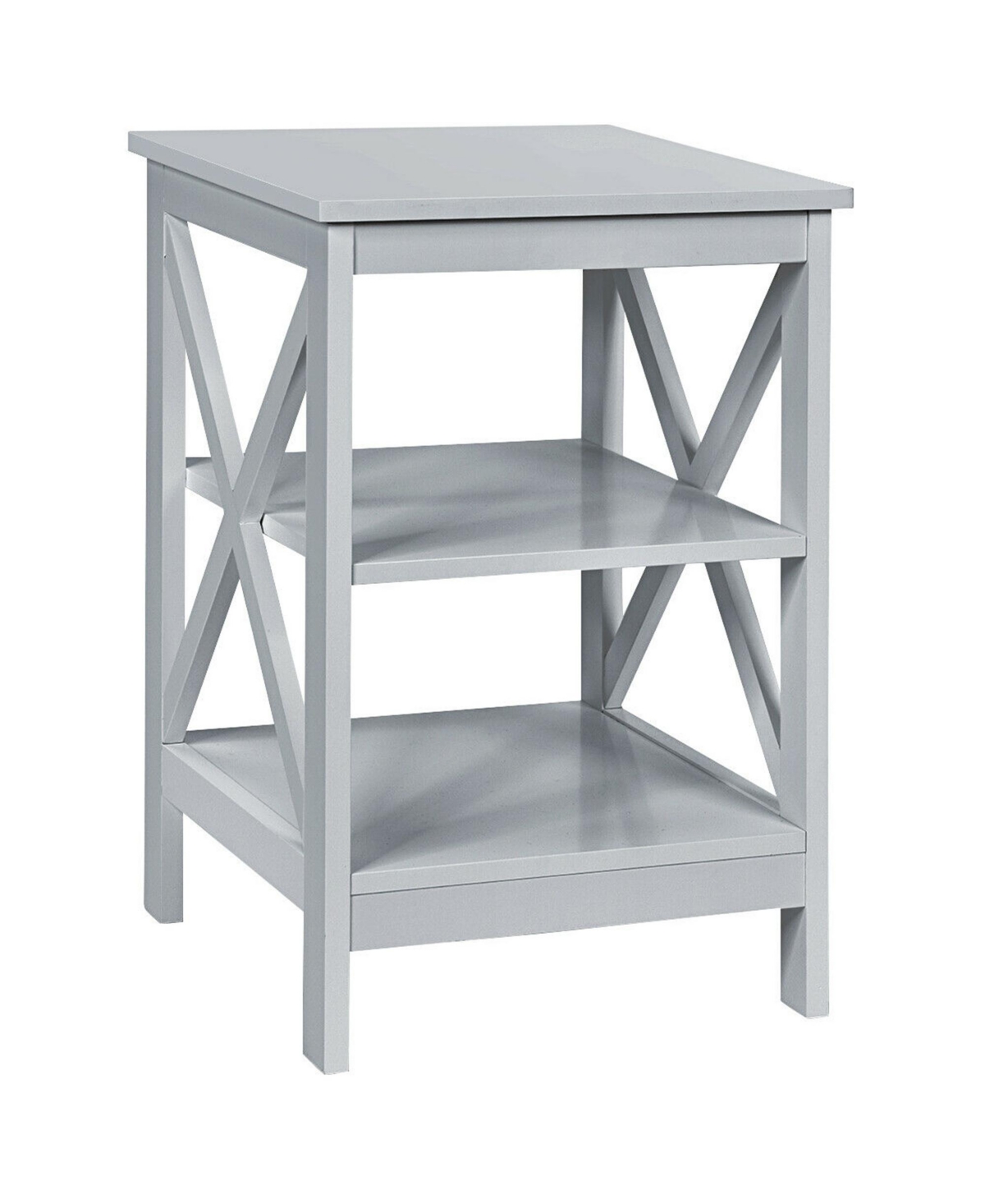 Click here for Gymax 3-Tier Nightstand End Table X Design Storage... prices