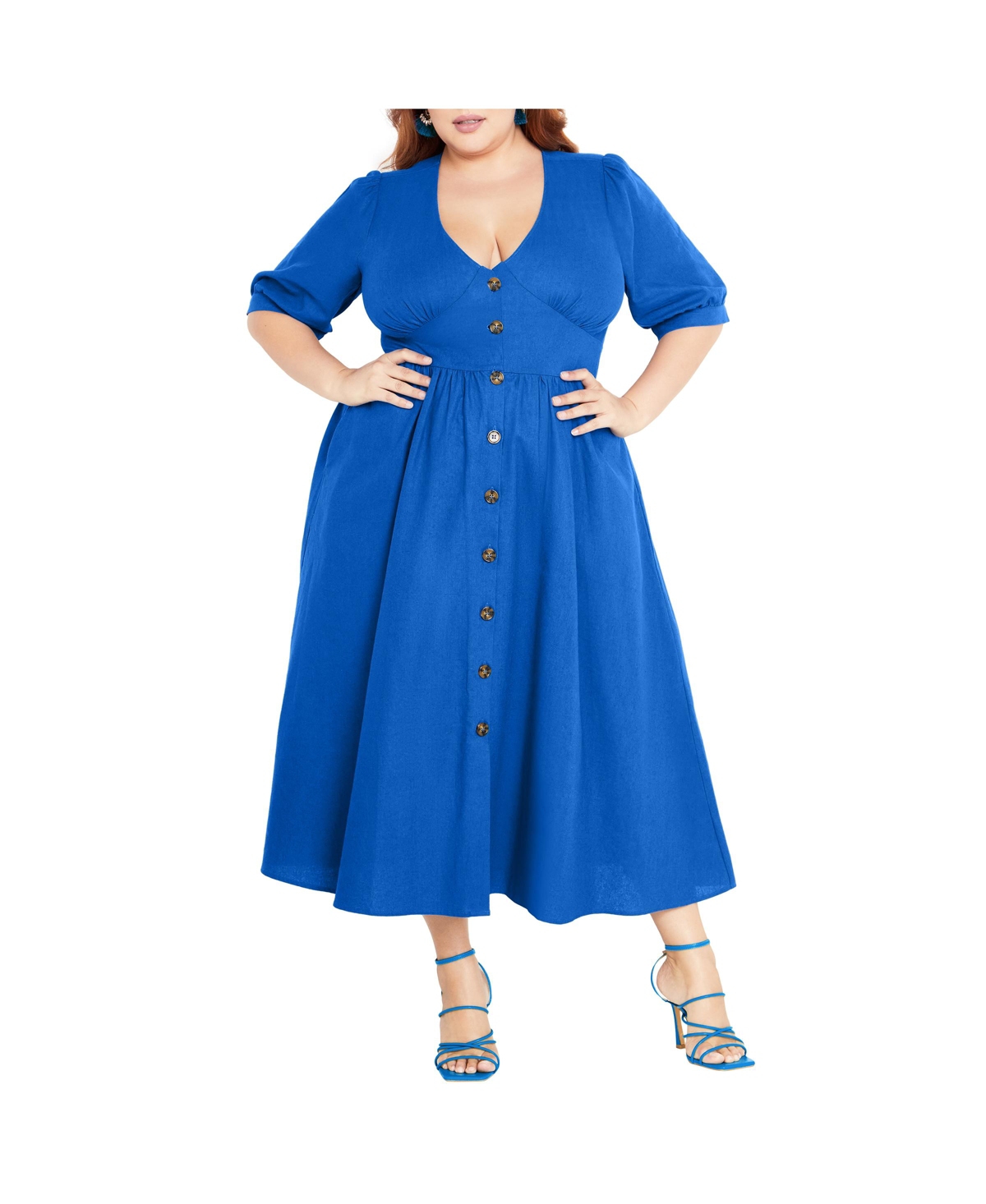 Click here for City Chic Plus Size Sunset Stroll Dress - Monaco b... prices
