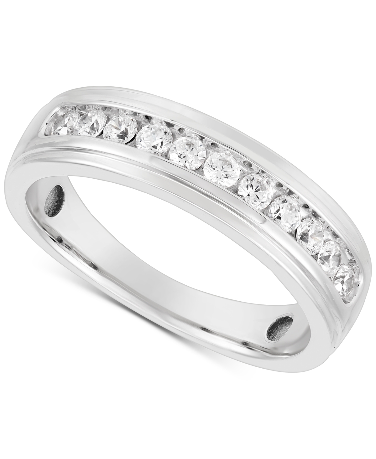 Click here for Grown With Love Mens Lab Grown Diamond Channel Ban... prices