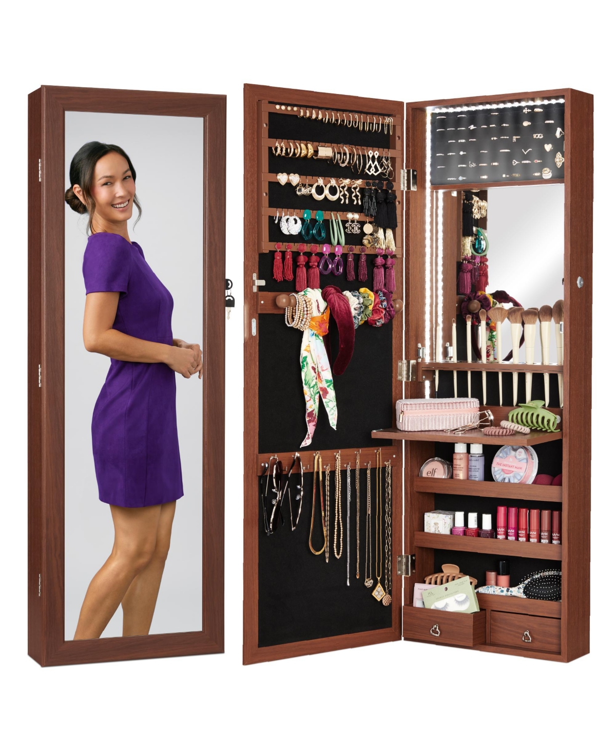 Click here for Best Choice Products Hanging Mirror Jewelry Armoir... prices