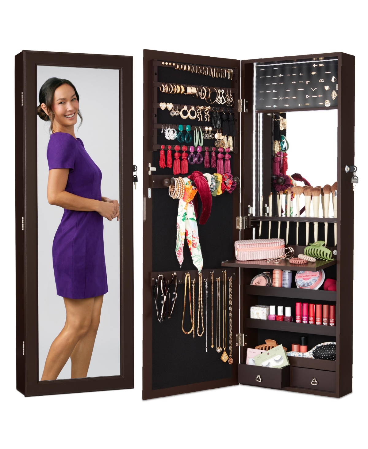 Click here for Best Choice Products Hanging Mirror Jewelry Armoir... prices
