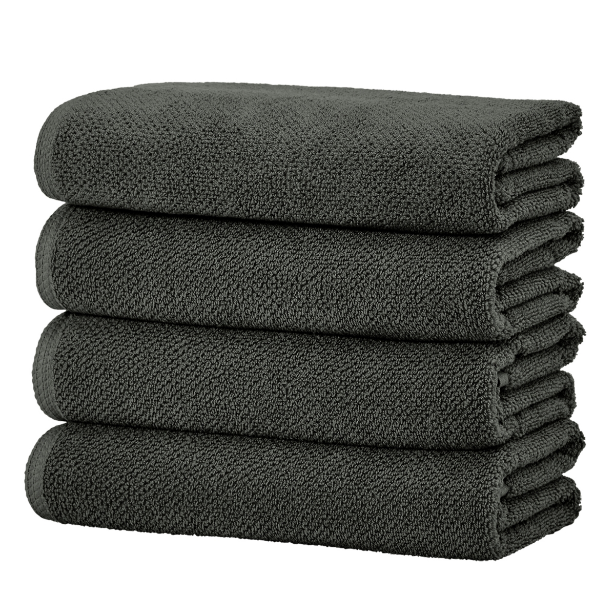 Click here for Linery & Co. Cotton Textured 4-Piece Bath Towel Se... prices