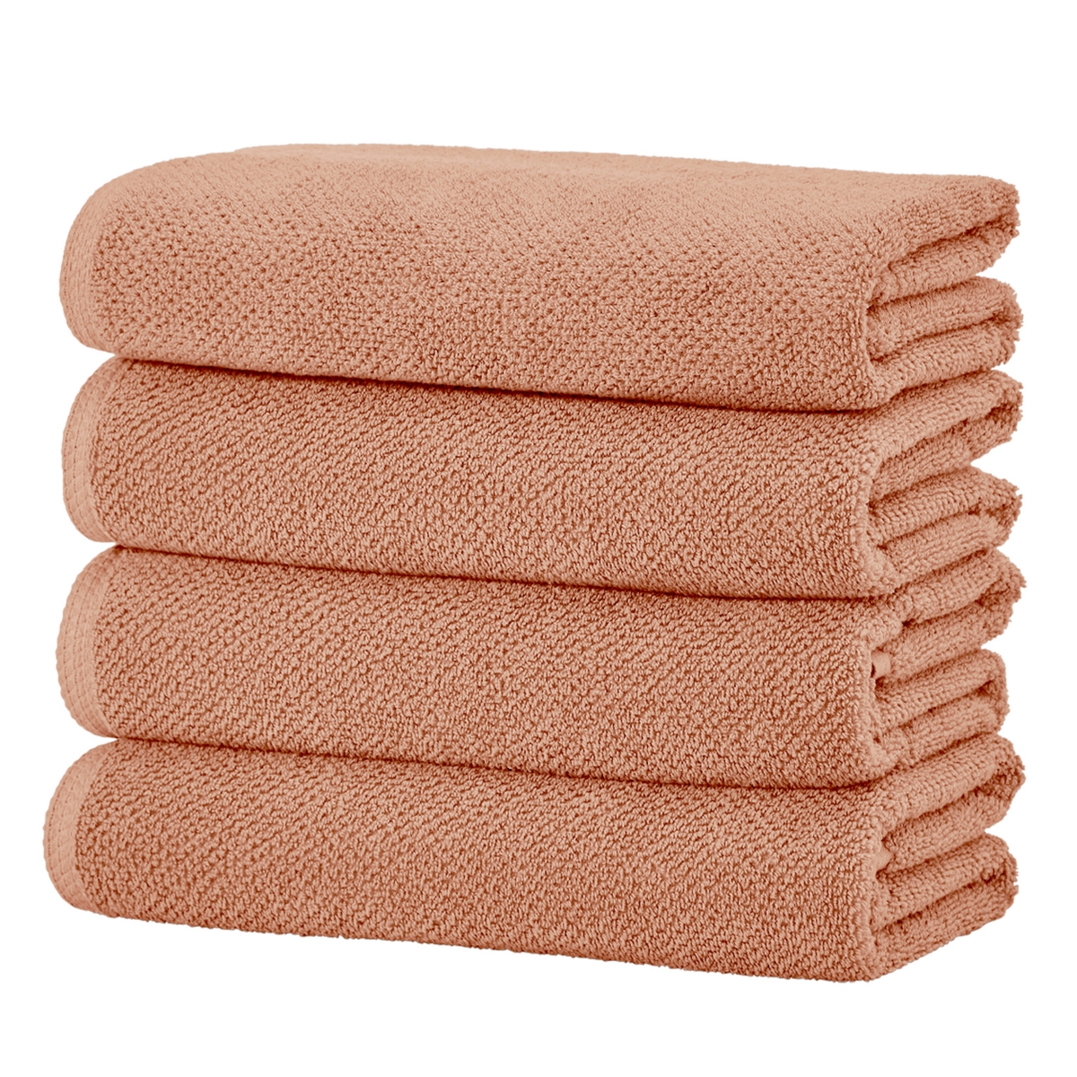 Click here for Linery & Co. Cotton Textured 4-Piece Bath Towel Se... prices