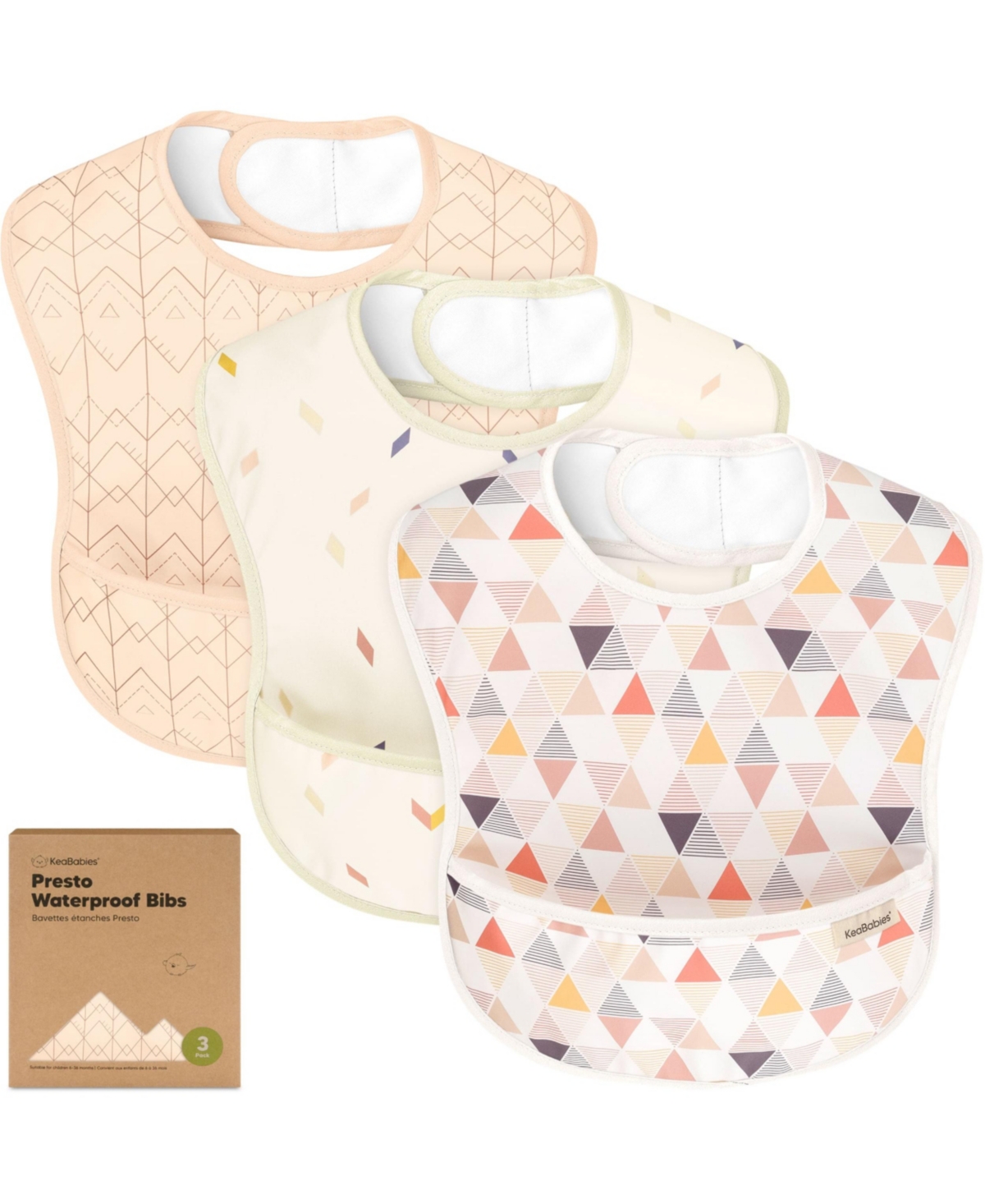 Click here for KeaBabies 3-Pack Waterproof Baby Bibs for Eating... prices