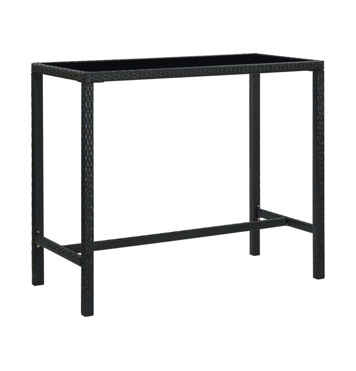 Click here for vidaXL Patio Bar Table Black 51.2x23.6x43.3 Poly R... prices
