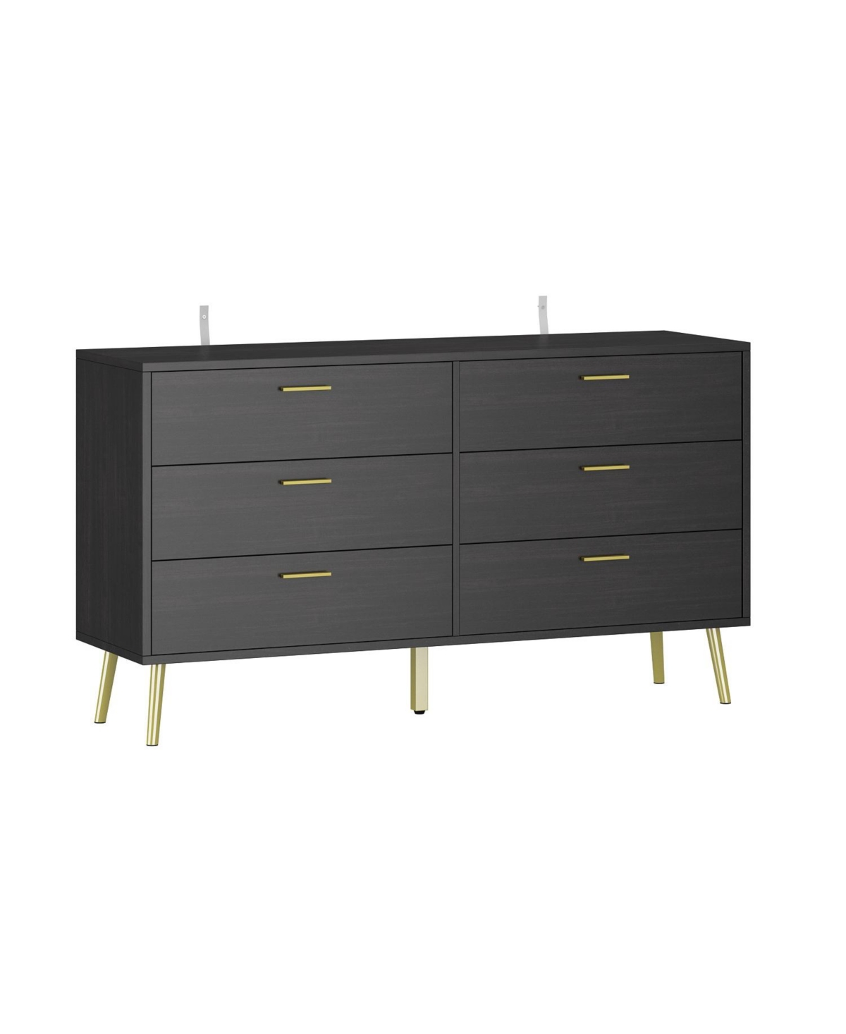 Click here for Homsee Black Wood Dresser Chest of Drawer With 6 D... prices