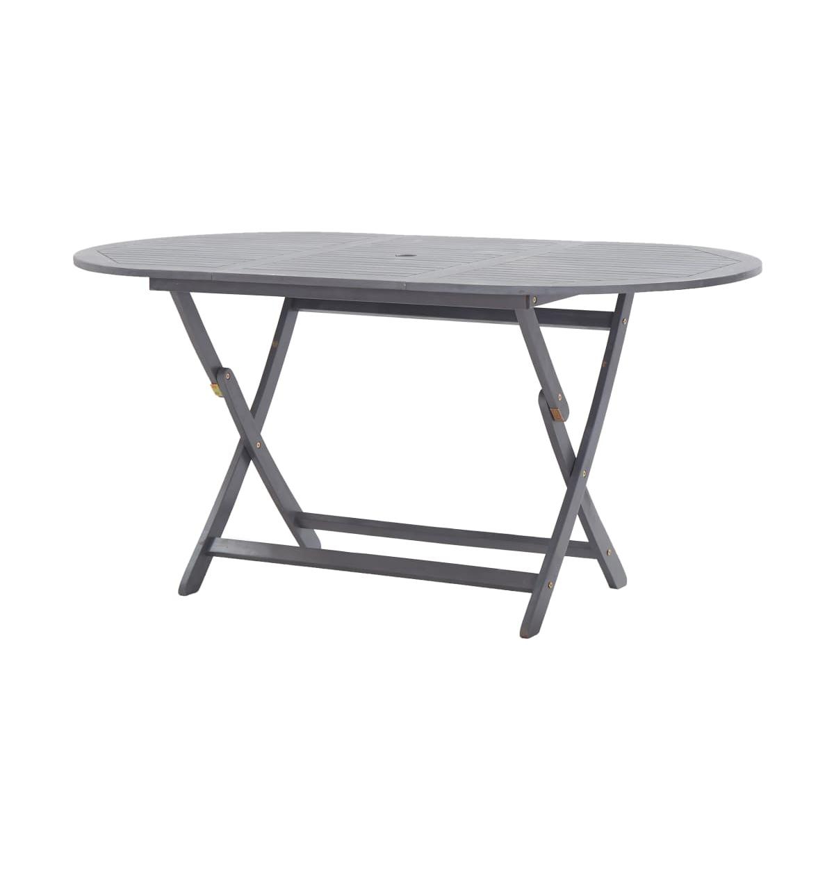 Click here for vidaXL Folding Patio Table 63x33.5x29.5 Solid Acac... prices