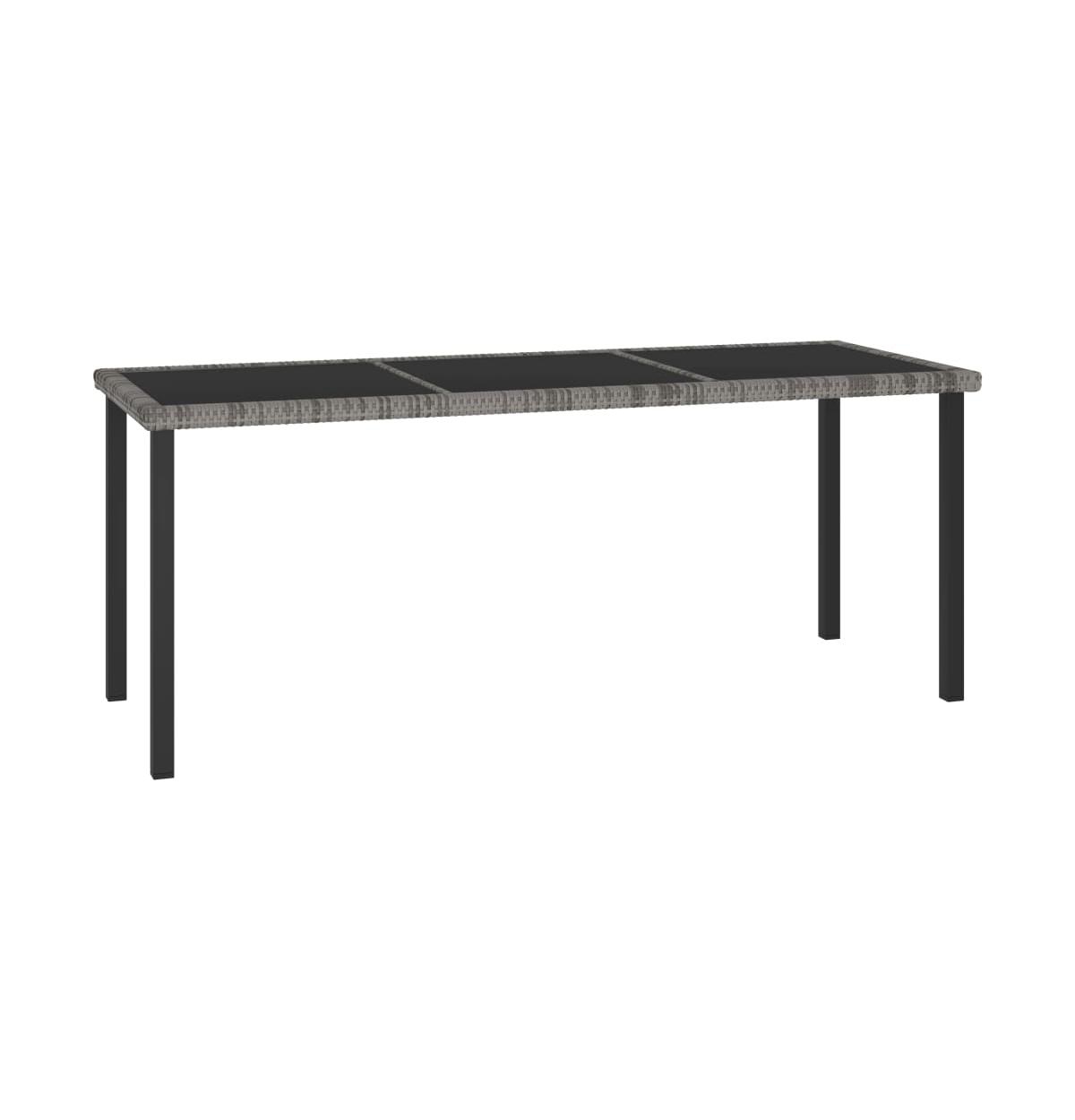Click here for vidaXL Patio Dining Table Gray 70.9x27.6x28.7 Poly... prices