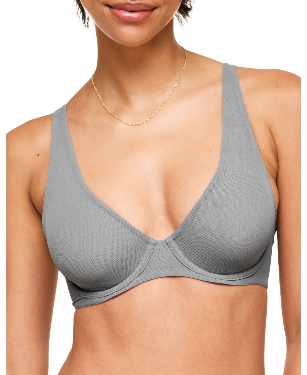 Click here for Adore Me Womens Ivy Unlined Triangle Bra - Dark gr... prices