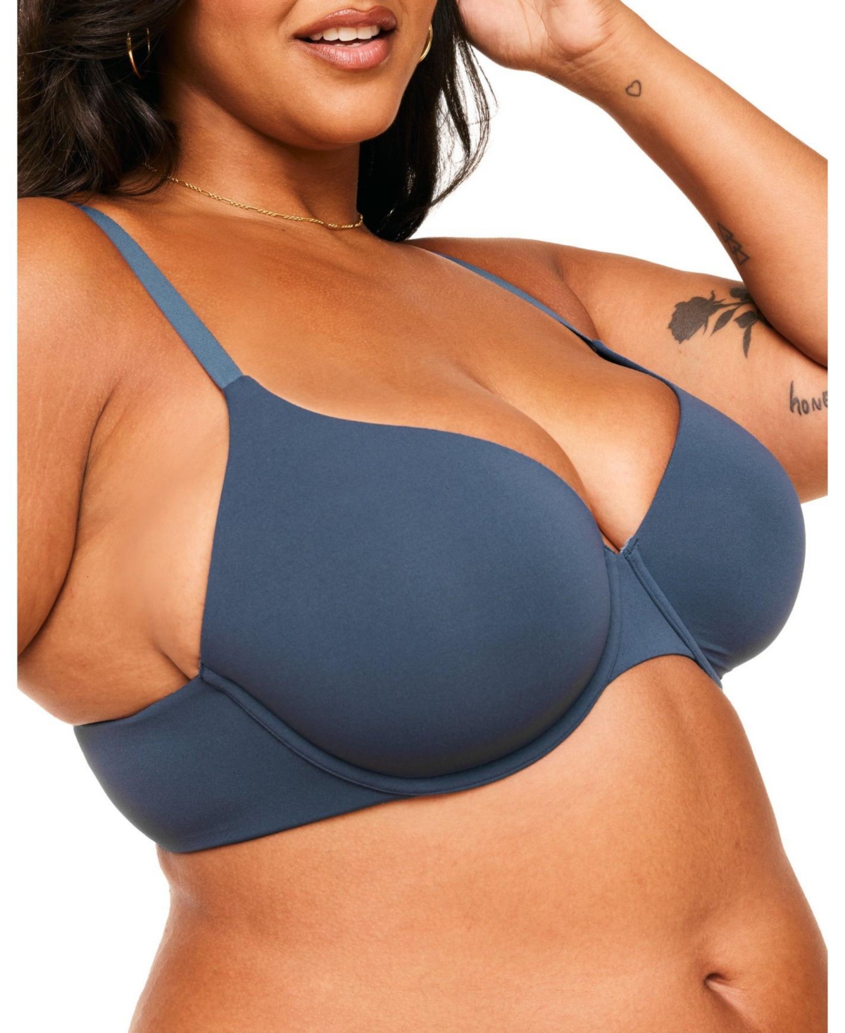 Click here for Adore Me Womens Janelle Contour Demi Bra - Dark bl... prices