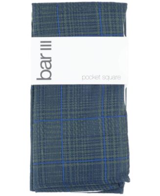 Bar III Men's Central Grid Pocket Square, Created for Macy's - Macy's