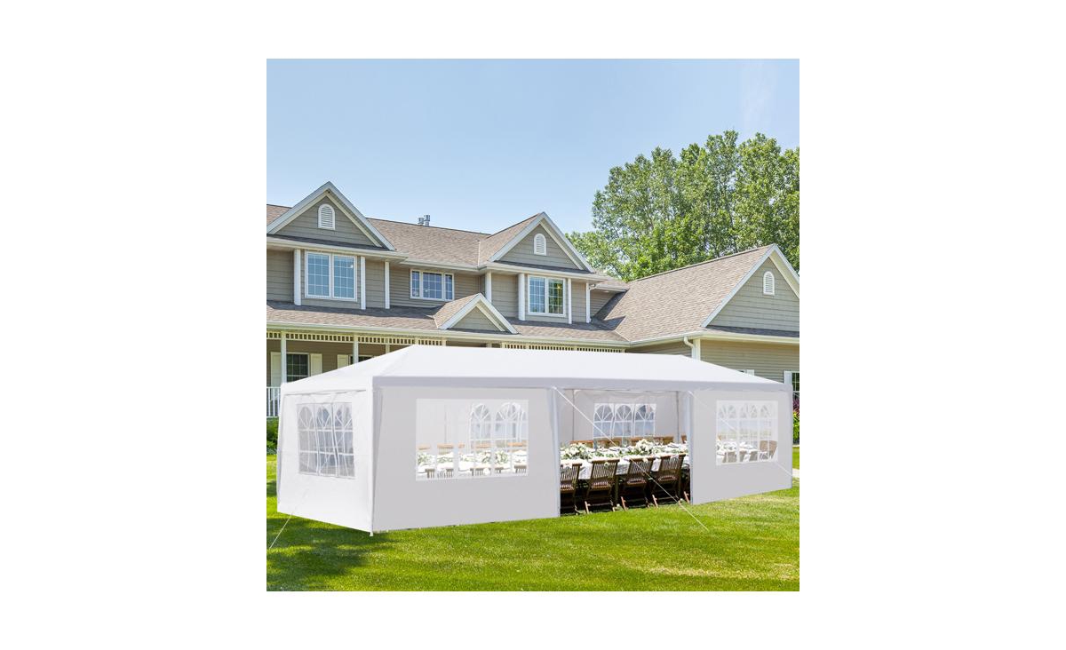 Click here for Slickblue 39m 7-Sided Iron Pergola with Pe Cloth a... prices