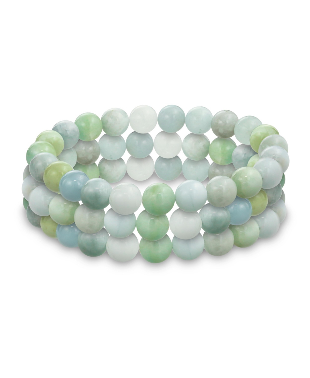 Click here for Bling Jewelry Stackable Set Of 3 Natural Stone Rou... prices
