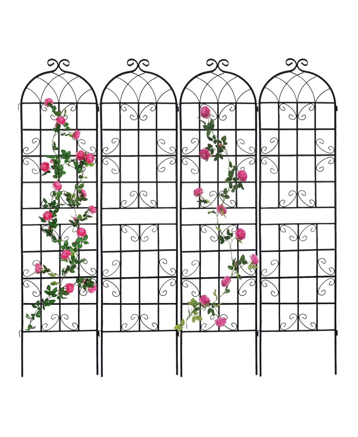 Click here for Slickblue 4-Pack Metal Garden Trellis – 86.... prices