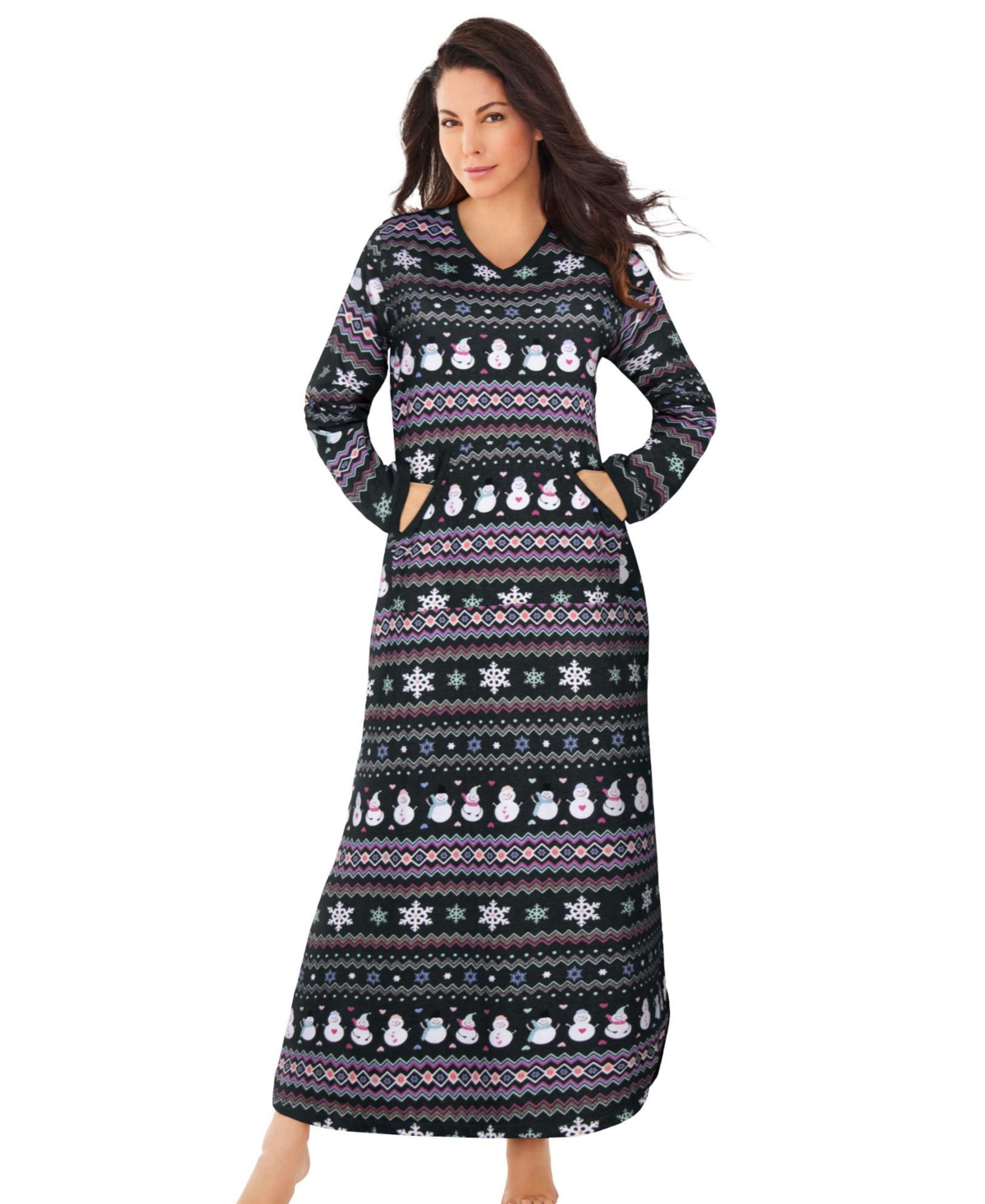 Click here for Dreams & Co. Womens Plus Size Long Printed Sleep S... prices