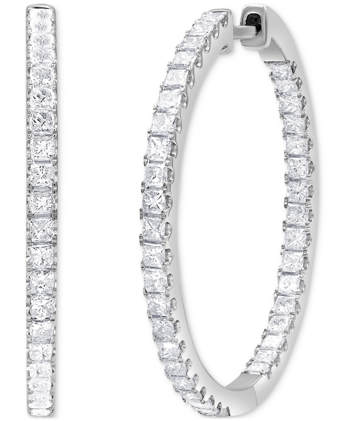 Click here for Diamond Princess In & Out Hoop Earrings (2 ct. t.w... prices