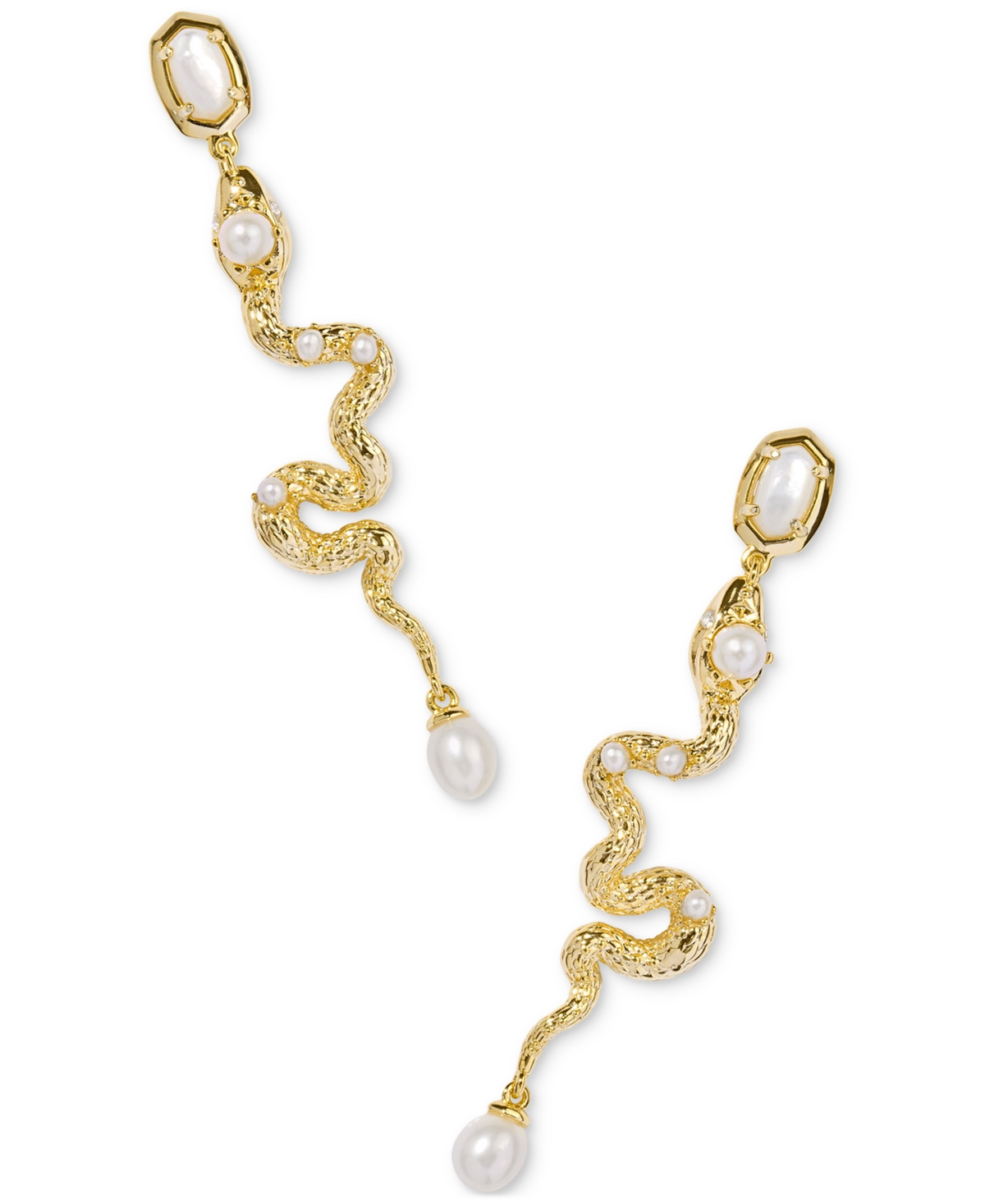 Kendra Scott Mother-of-pearl & Cultured Freshwater Pearl Snake Linear ...