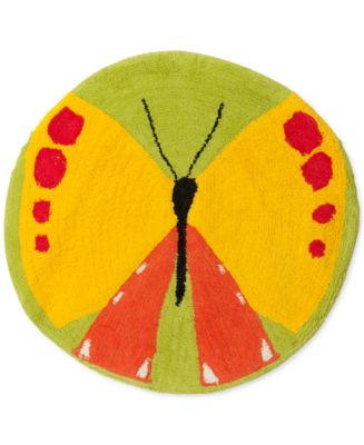 Creative Bath Flutterby 30" Round Bath Rug - Macy's
