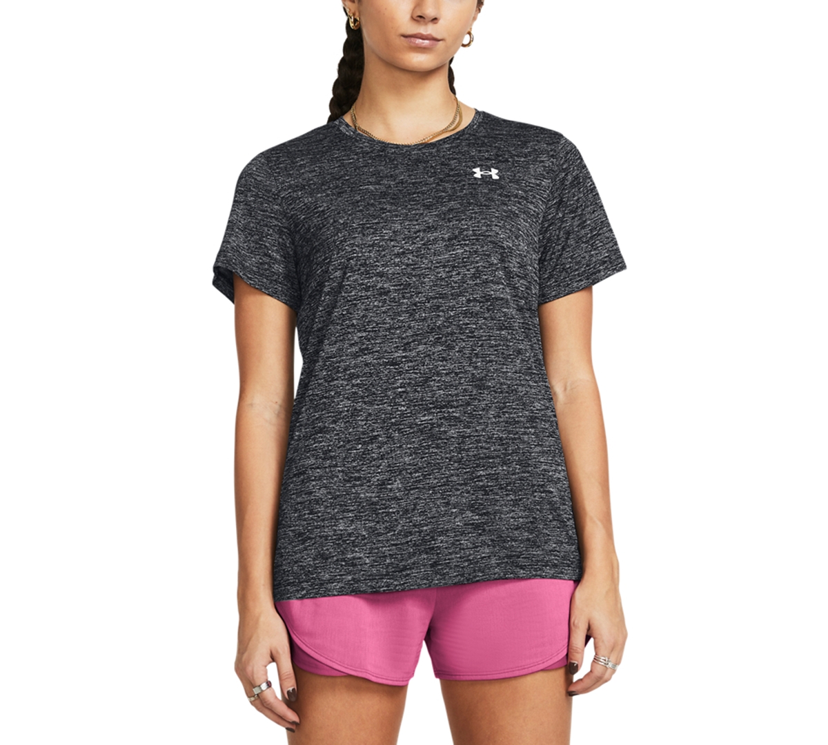 Under Armour Womens Tech Twist Short-Sleeve Top - Black