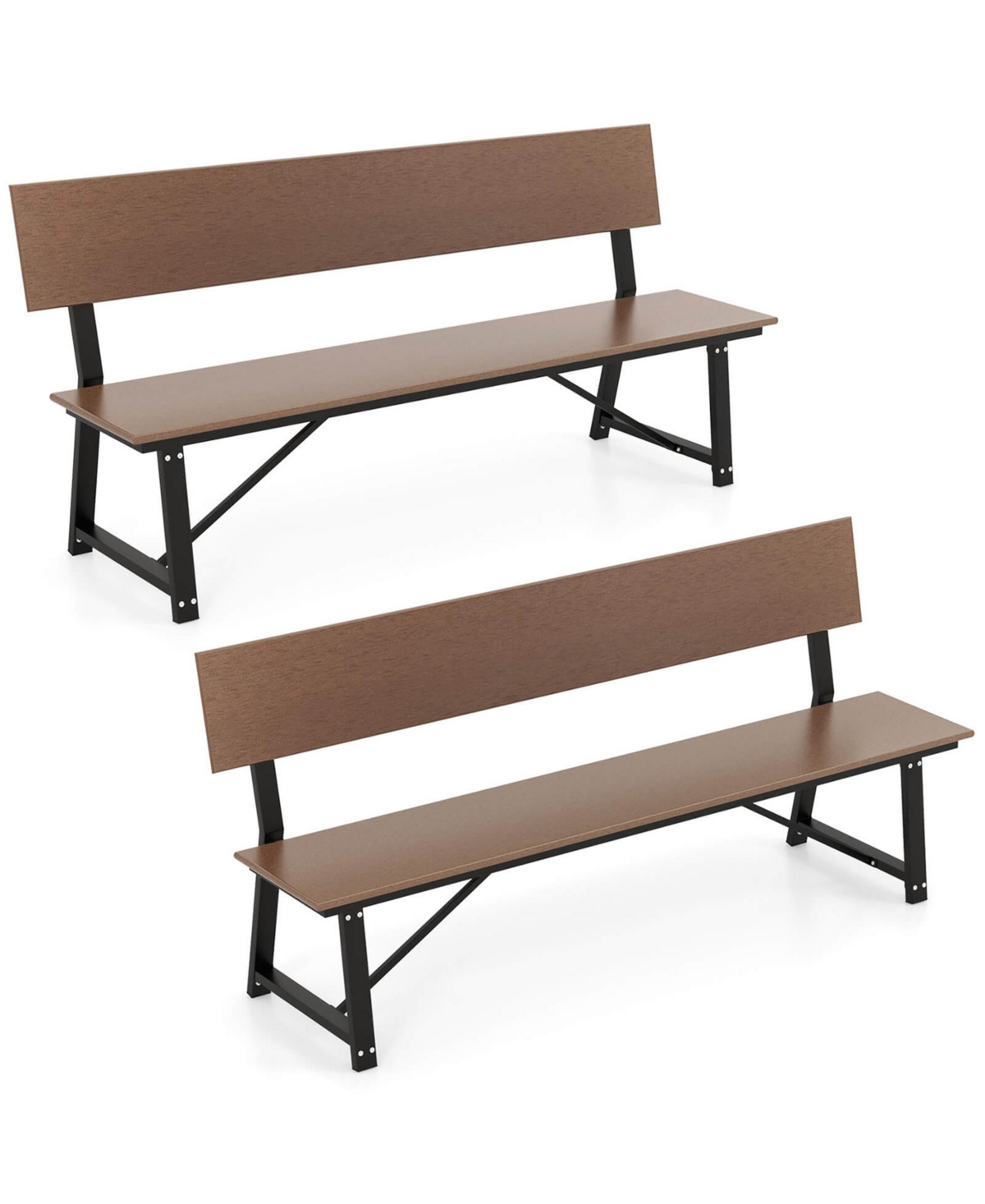 Click here for 2 Pcs 4-Person Bench with All-Weather Hdpe Seat &... prices