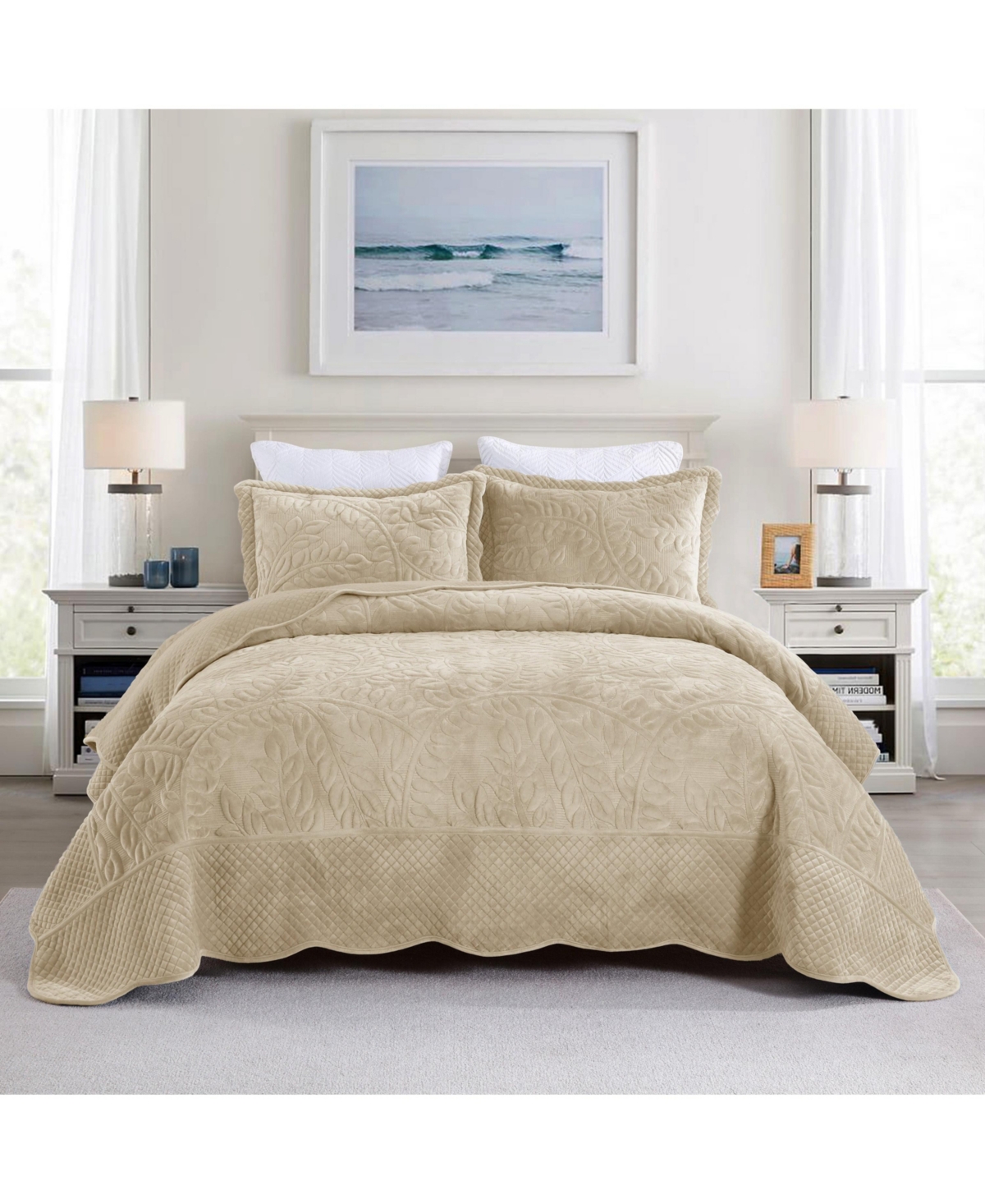 Click here for MarCielo 3 Pc Luxury Velvet Oversized Embroidery S... prices