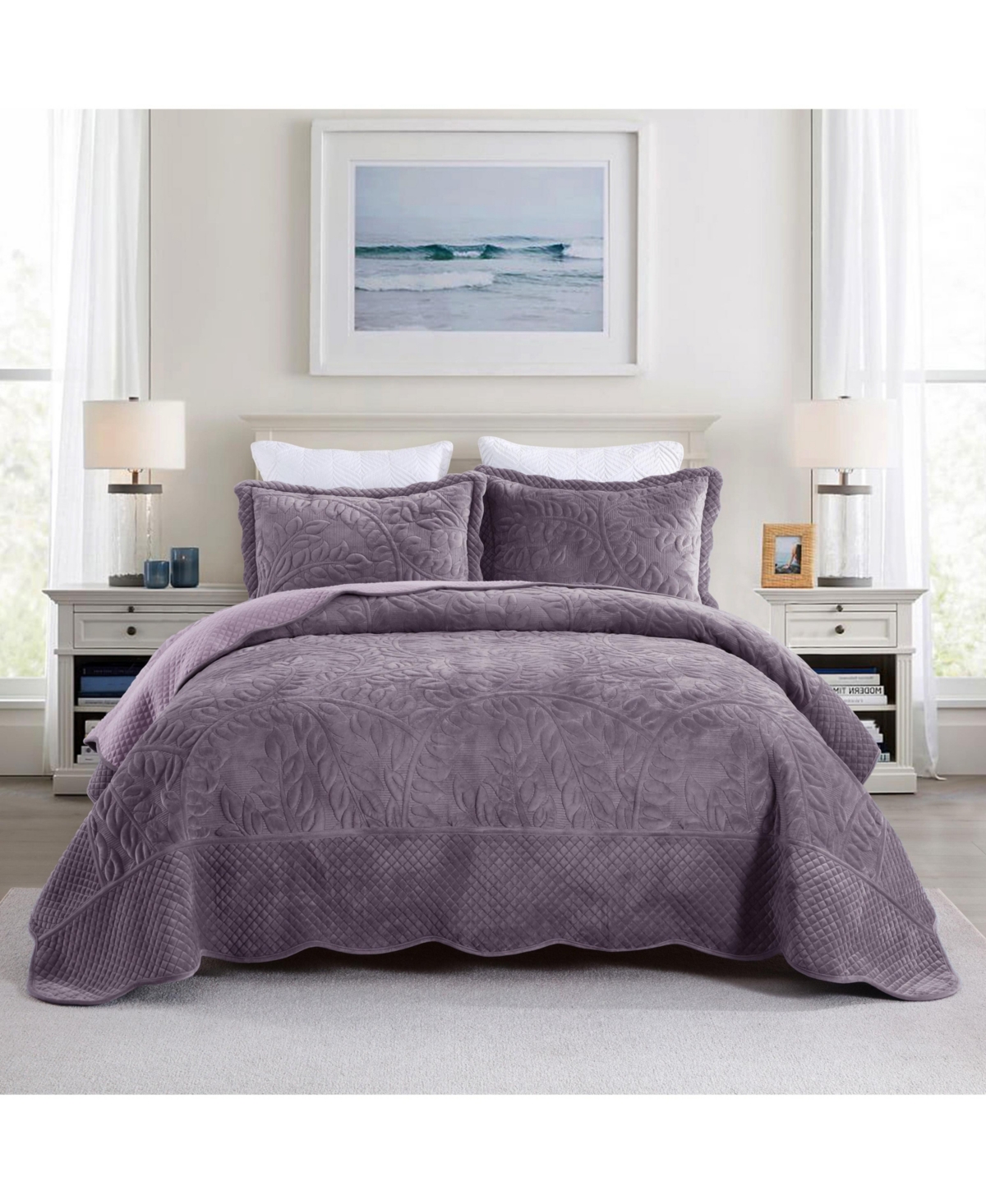 Click here for MarCielo 3 Pc Luxury Velvet Oversized Embroidery S... prices