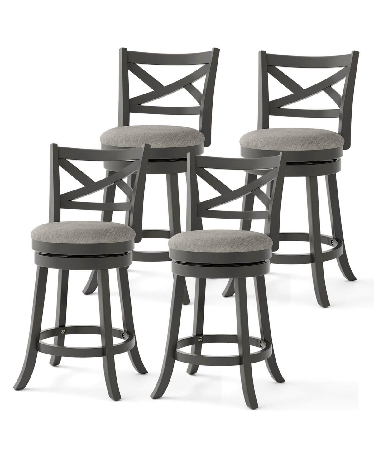 Click here for Swivel Bar Stools Set of 4 Counter Height Chairs w... prices