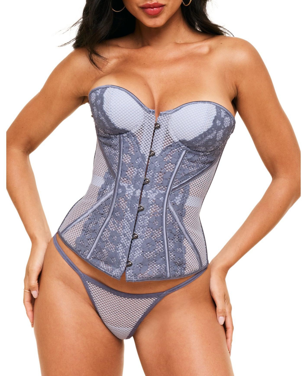 Click here for Adore Me Womens Padma Sweetheart Corset & G-String... prices