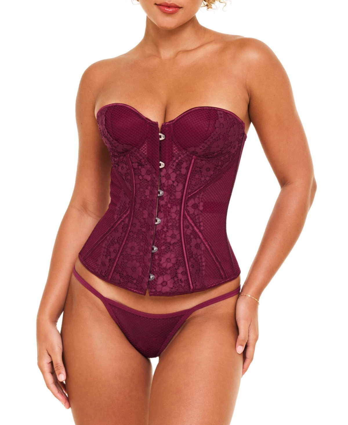 Click here for Adore Me Womens Padma Sweetheart Corset & G-String... prices