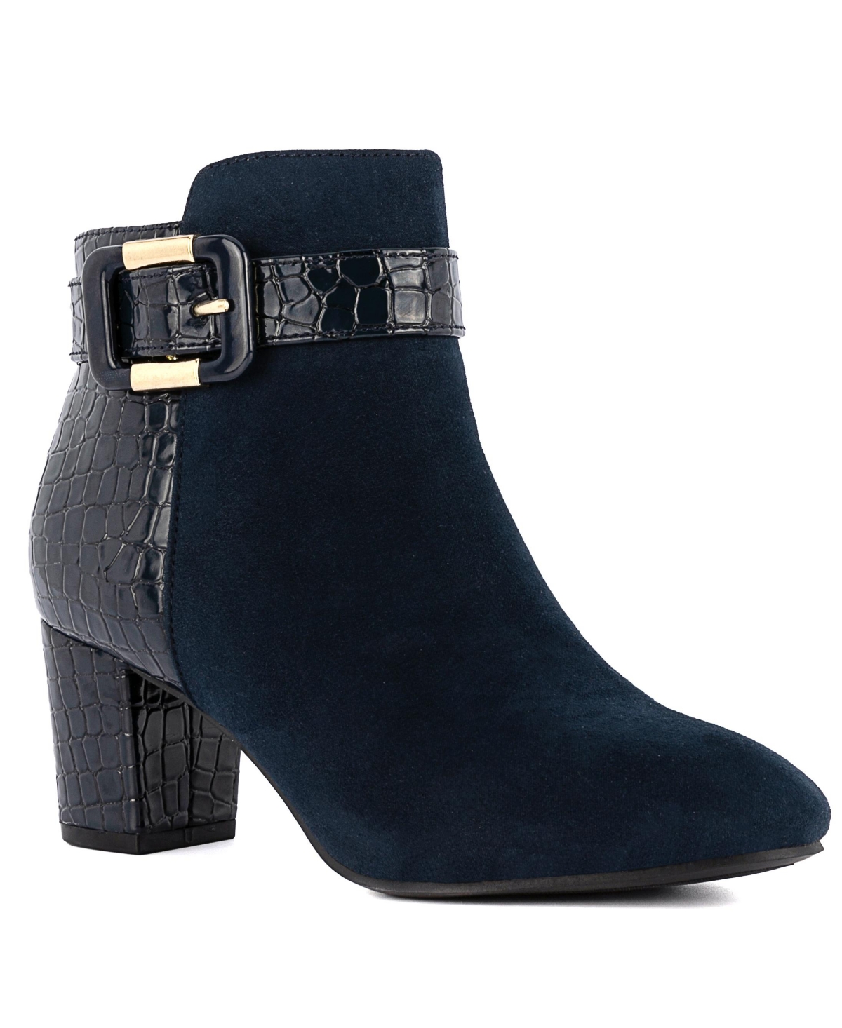 Click here for Jones New York Womens Ivyy Buckle Block Heel Booti... prices
