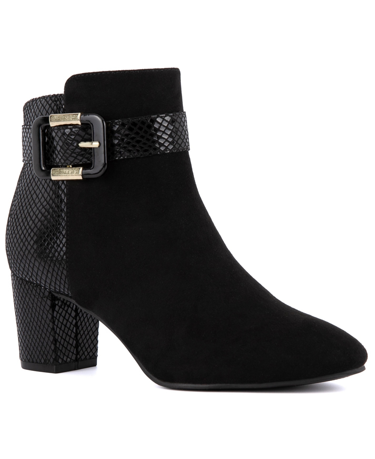 Click here for Jones New York Womens Ivyy Buckle Block Heel Booti... prices