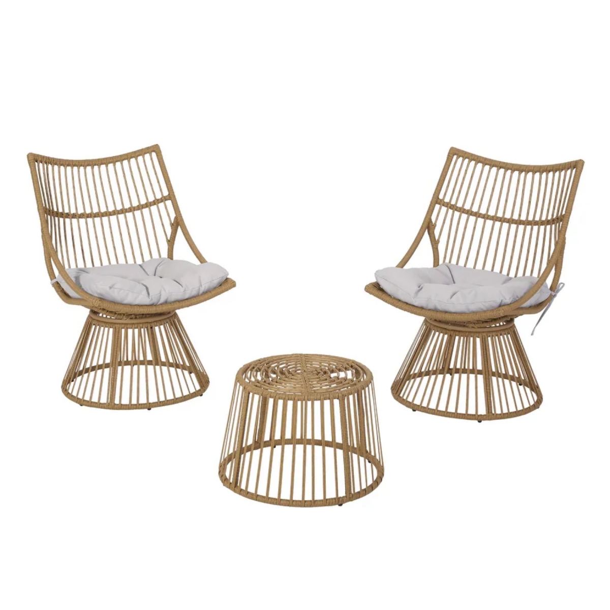 Click here for Nostalgic Wicker Chat Set: Papasan Chairs And Cage... prices