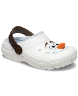 Crocs x Frozen Toddler Kids Olaf Lined Classic Clogs from Finish Line ...