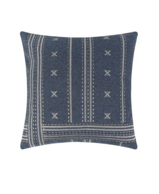 Levtex Ansara Striped Embroidered Decorative Pillow, 18" x 18" - Macy's