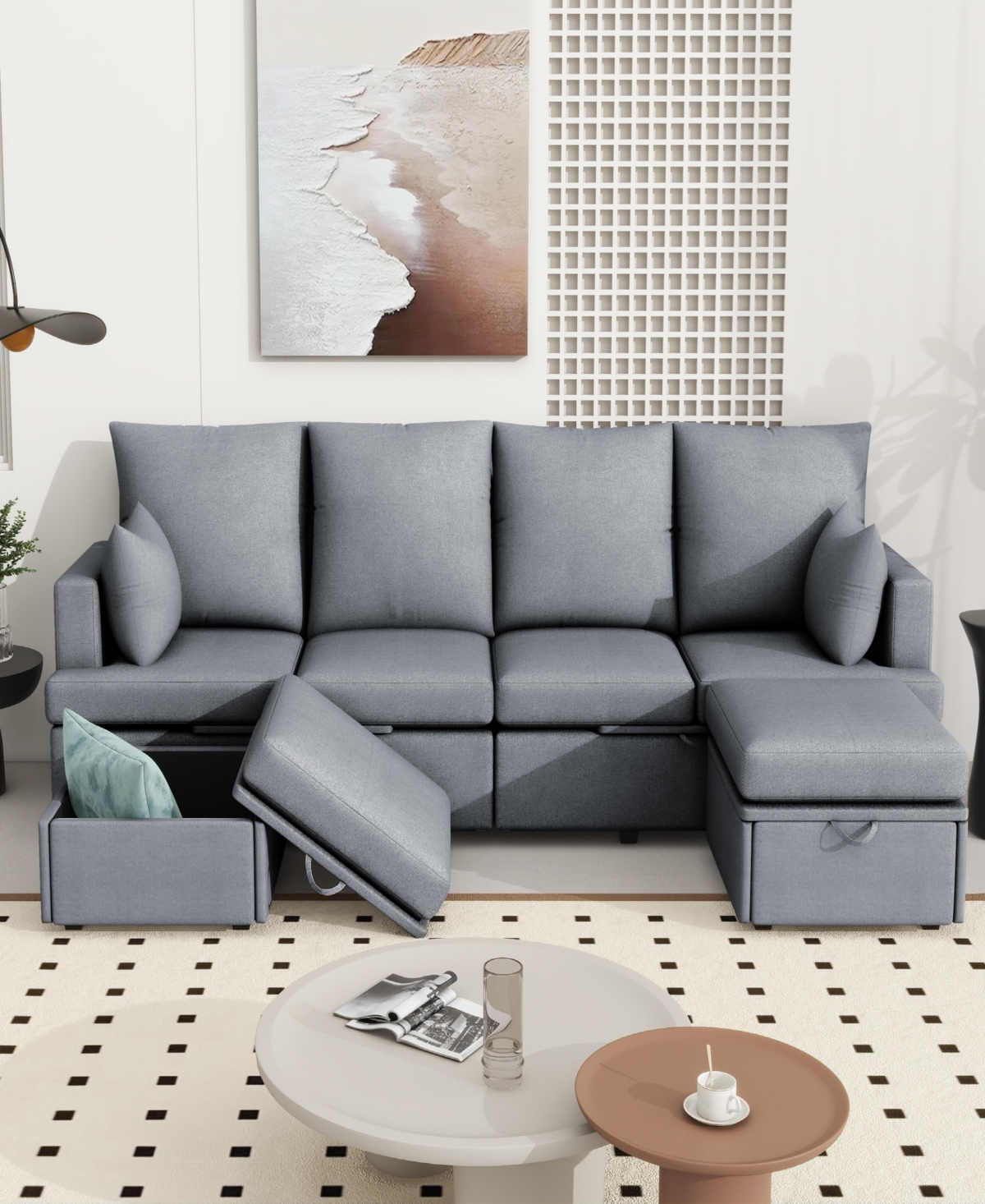 Click here for Streamdale Furniture Modern U shape Modular Sofa... prices