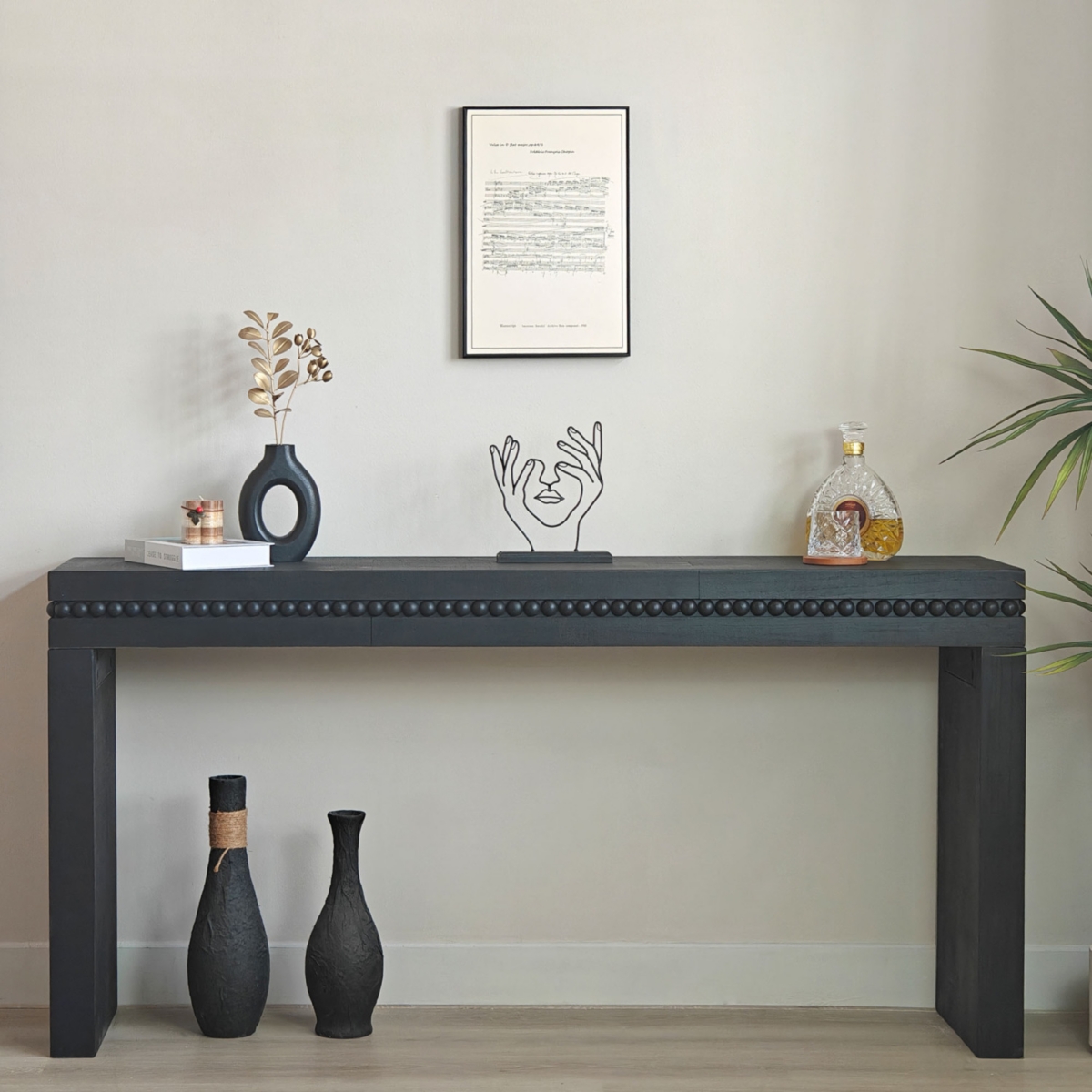 Click here for Streamdale Wood Console Table/Desk with Beads - An... prices