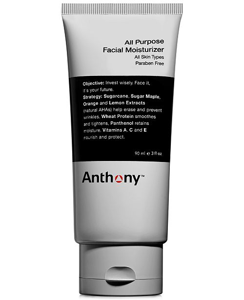 Anthony Men's All Purpose Facial Moisturizer, 3 oz & Reviews - Skin ...