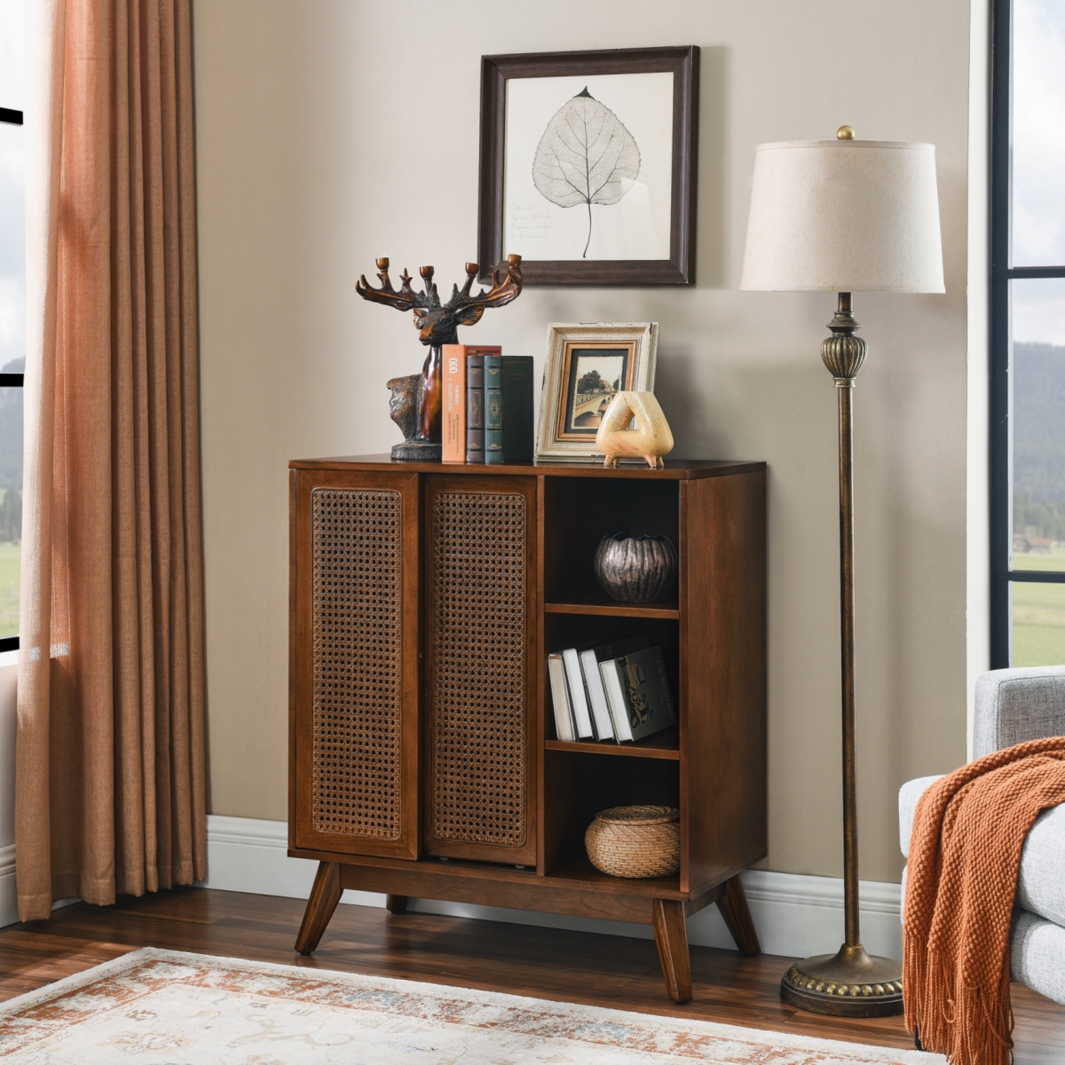 Click here for Streamdale Mid Century Rattan Sideboard  Adjustabl... prices